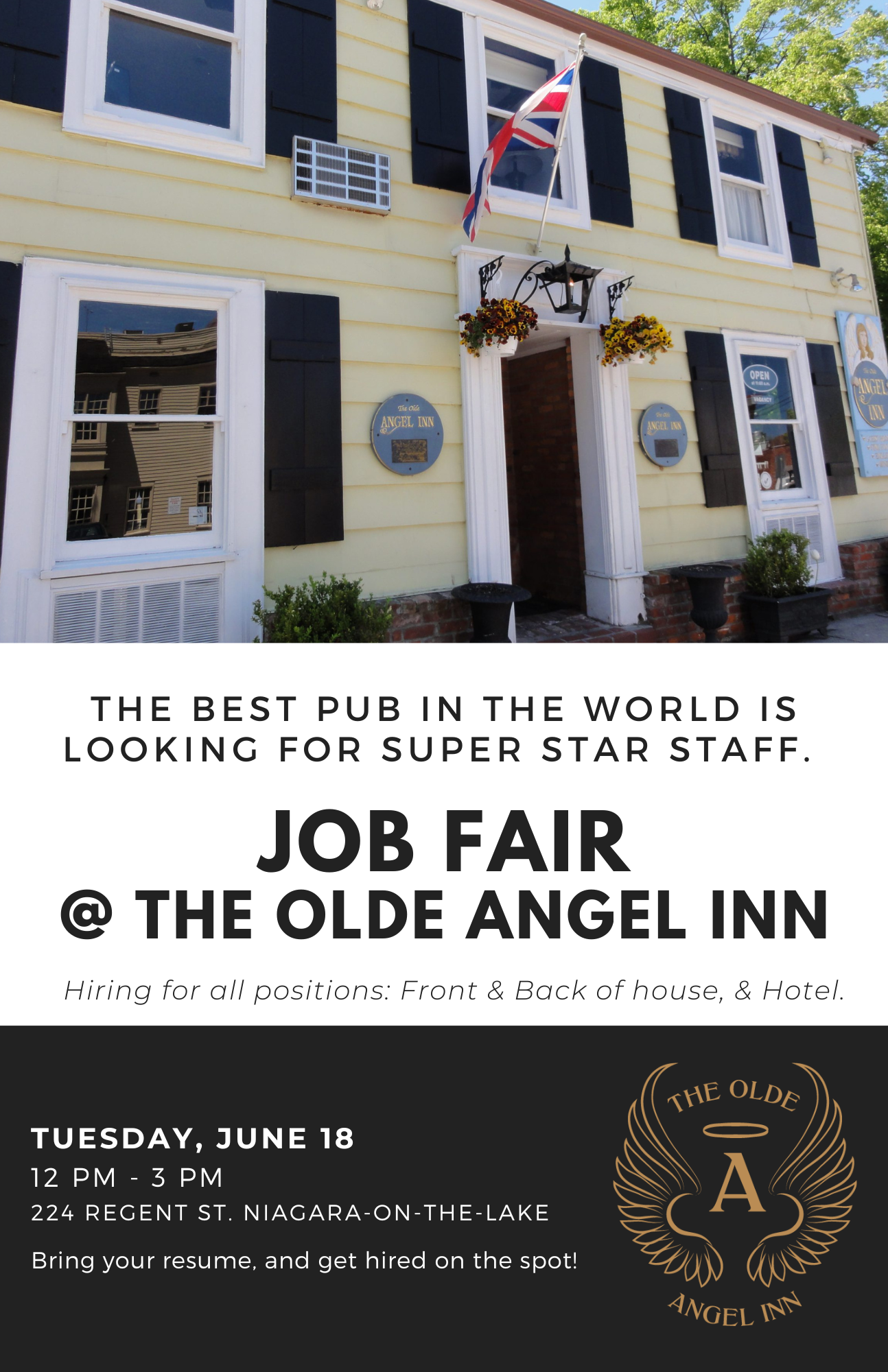 Olde Angel Inn | Hearty Food & Historic Rooms | Niagara-on-the-Lake